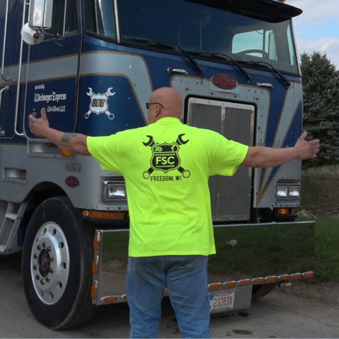 FSC OG Freedom Shop Shirt (Safety Green Hi-Vis) – FSC Trucking